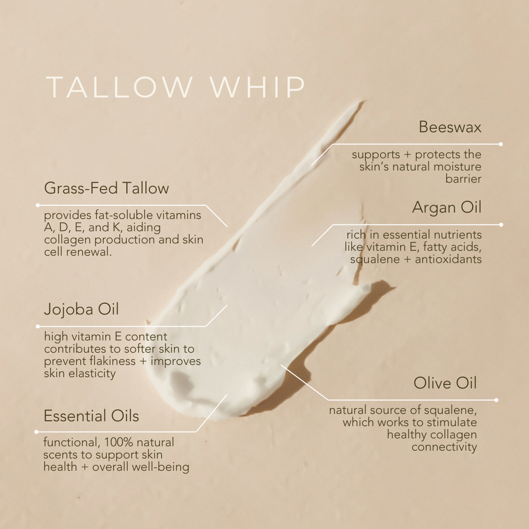 Premium Grass-Fed Tallow Whip Ancestral Skincare from Field & Forage